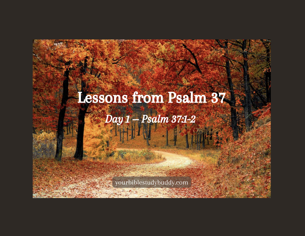 Lessons from Psalm 37-Day 1 - Your Bible Study Buddy