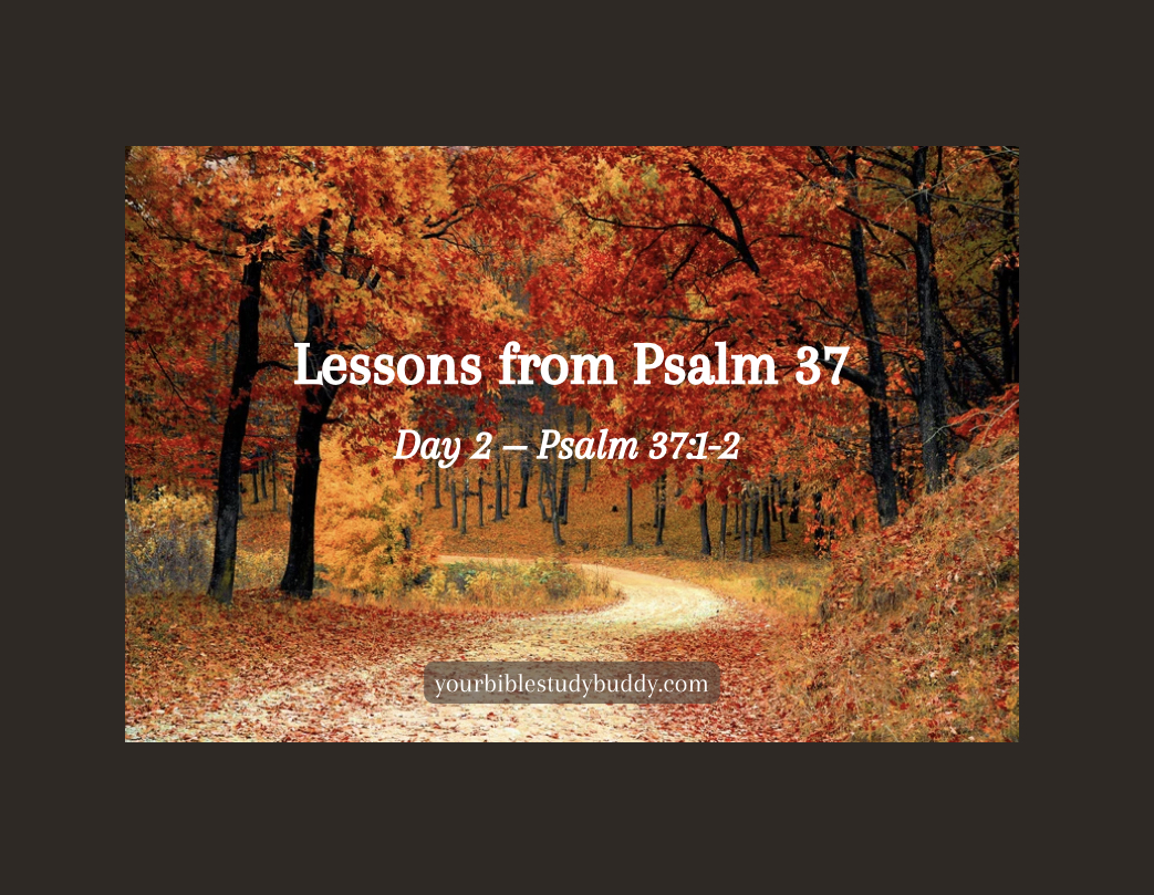 Psalm 37 - Day 2 - Your Bible Study Buddy